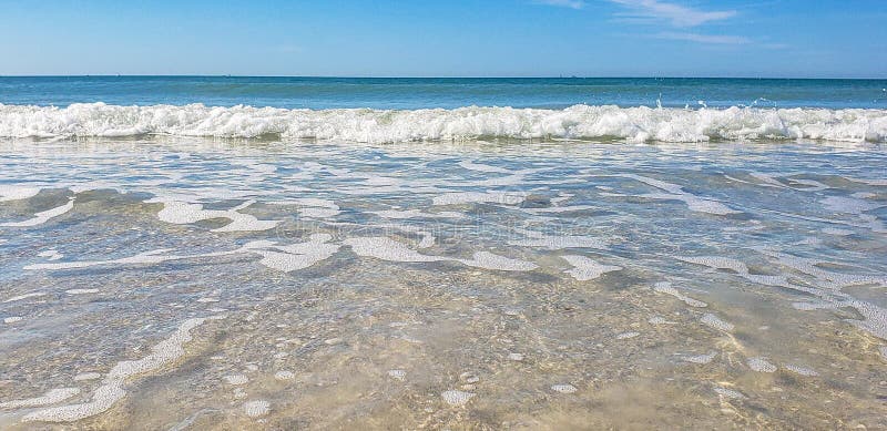 Waves on Edge of Land stock image. Image of sandbar - 174887991