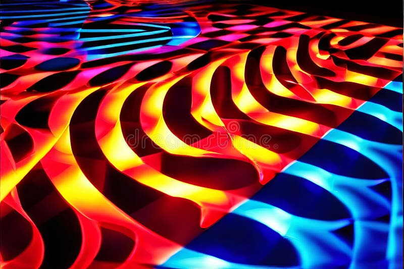 Edge Lighting Op Art Glowing Patterns Using Edge Lighting To Enh Stock ...