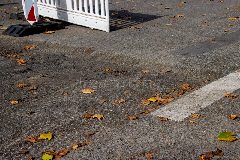 Edge of Milled Asphalt Road Patch at a Construction Site Stock Image ...