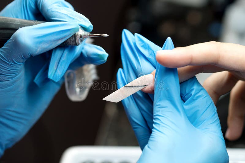 EDGE Nail Shaping stock photo. Image of salon, treatment - 305554726