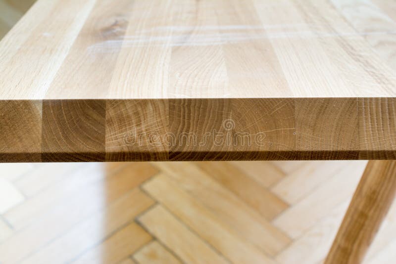 Edge of oak table top stock photo. Image of pattern, structure - 92065778