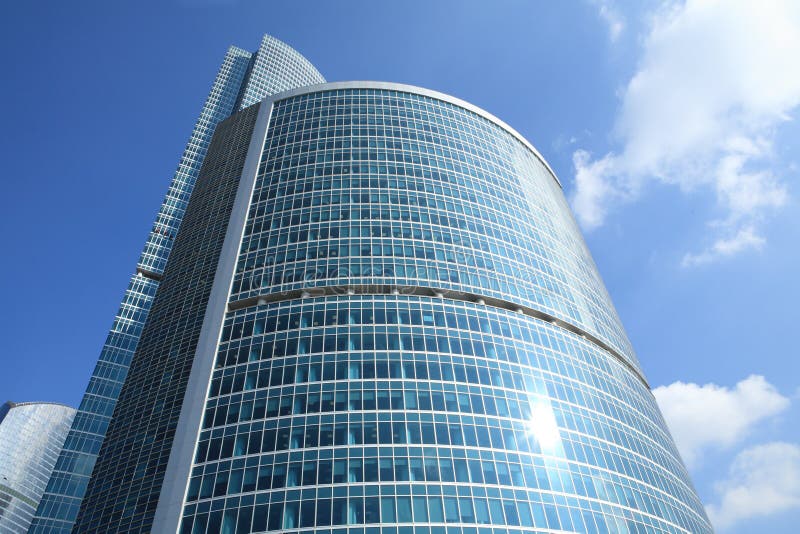 Edge of office building stock photo. Image of highlight - 6990202