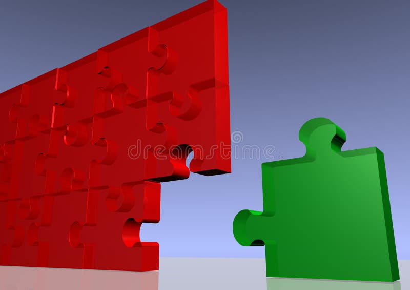 3D Beautiful Puzzle Illustration Stock Vector - Illustration of ...