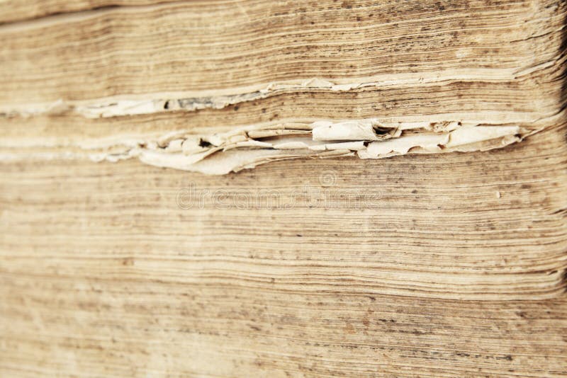 Edge of Ragged Antique Book Pages Stock Image - Image of uneven, book ...