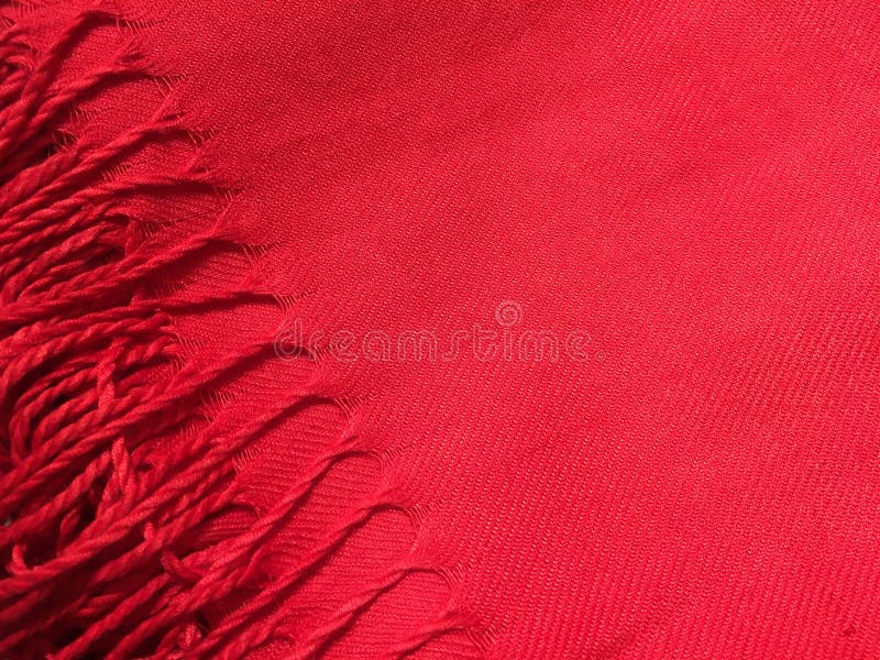 The Edge of Red Yarn Scarf Texture Stock Photo - Image of clothing ...