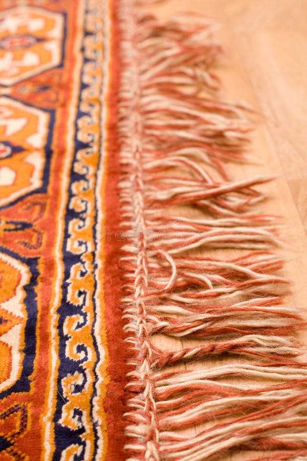 Edge of the rug stock image. Image of indoors, knot, thread - 3196387