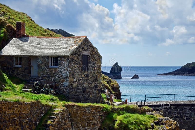 At the Edge of the Sea ~ Mullion Cove Stock Image - Image of harbour ...