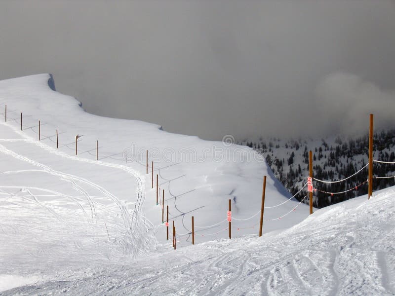 Edge of Skiing at Targhee Ski Resort Stock Image - Image of idaho ...