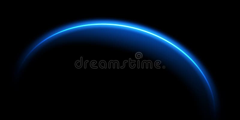 The Edge of a Solar Eclipse on a Black Background, Blue. Blue Eclipse ...