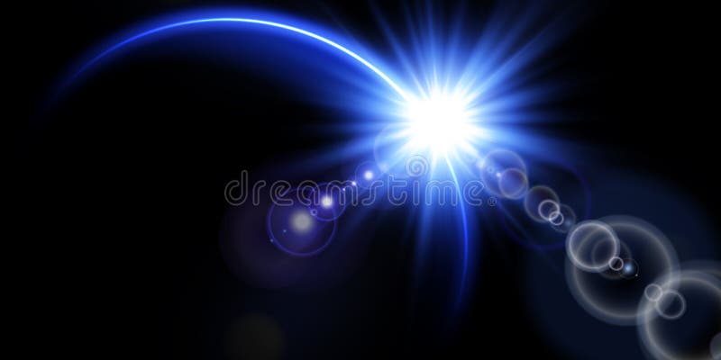 The Edge of a Solar Eclipse on a Black Background, Blue. Blue Eclipse ...