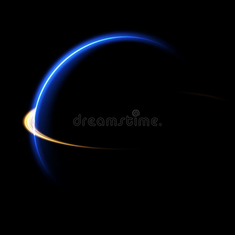 The Edge of a Solar Eclipse on a Black Background, Blue. Blue Eclipse ...
