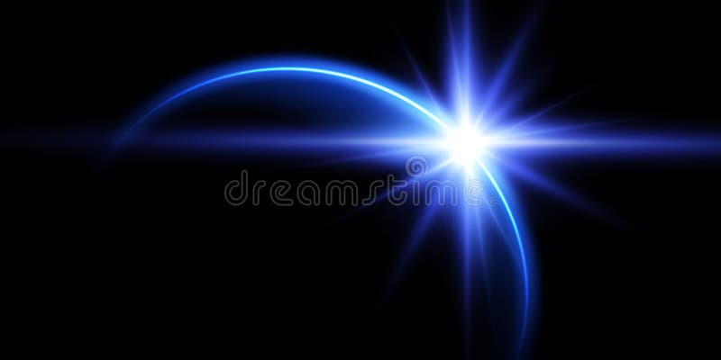 The Edge of a Solar Eclipse on a Black Background, Blue. Blue Eclipse ...
