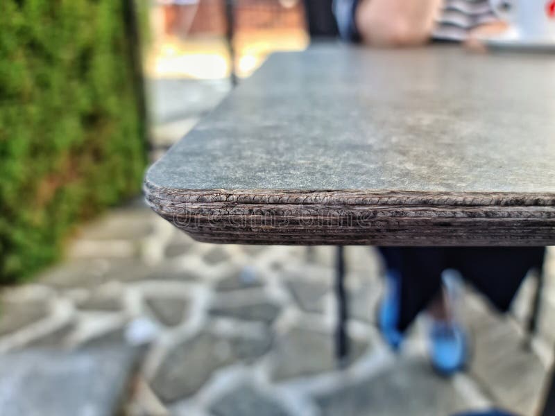 The Edge and Surface of a Terrace Table Stock Photo - Image of table ...