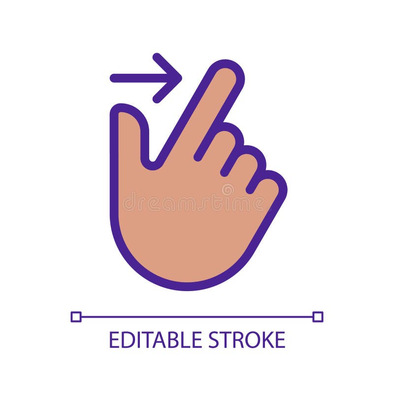 Edge Swipe Gesture Pixel Perfect RGB Color Icon Stock Vector ... Edge Swipe Gesture Pixel Perfect RGB Color Icon Stock Vector ...