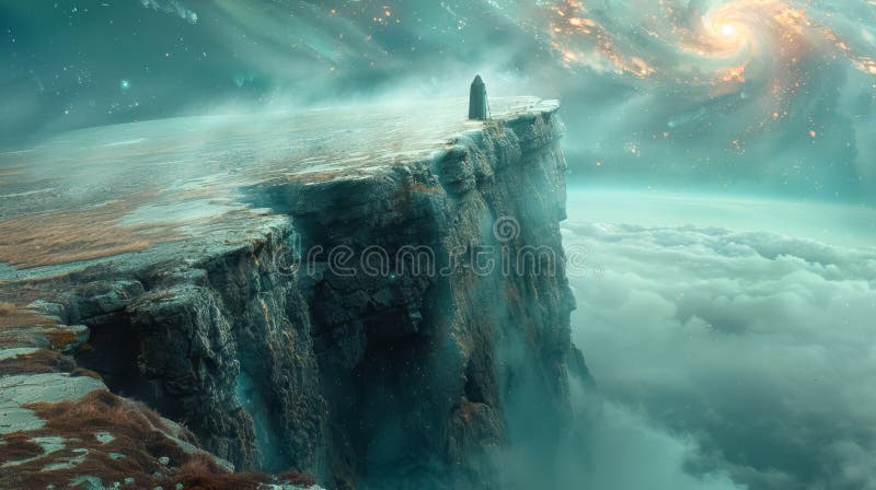 At the Edge of Universe. Surreal Mystical Fantasy Artwork Stock ...