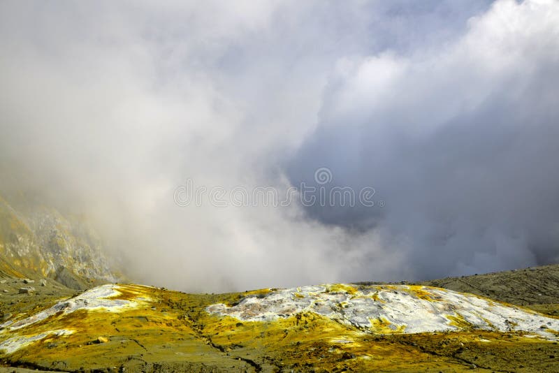 The Edge of the Volcano Crater Stock Image - Image of formed, marine ...