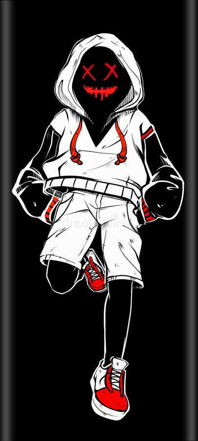 Edge wallpaper man black stock illustration. Illustration of anime ...