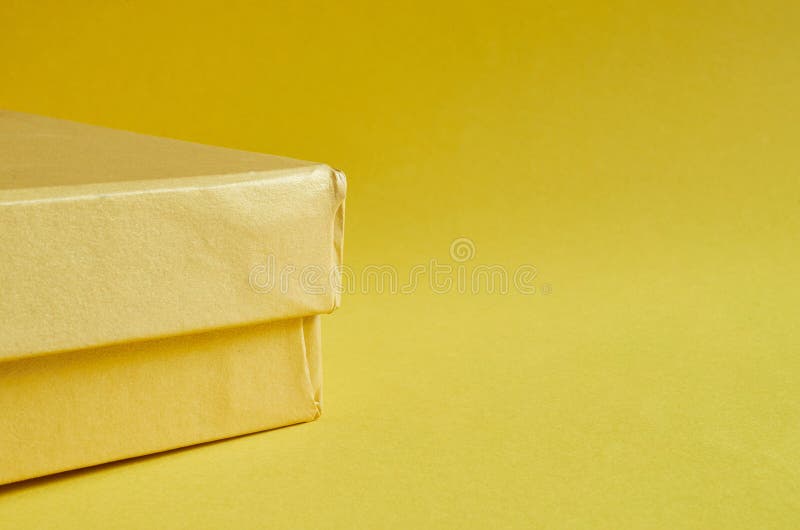 Edge of a Yellow Cardboard Box on Yellow Background Stock Photo - Image ...