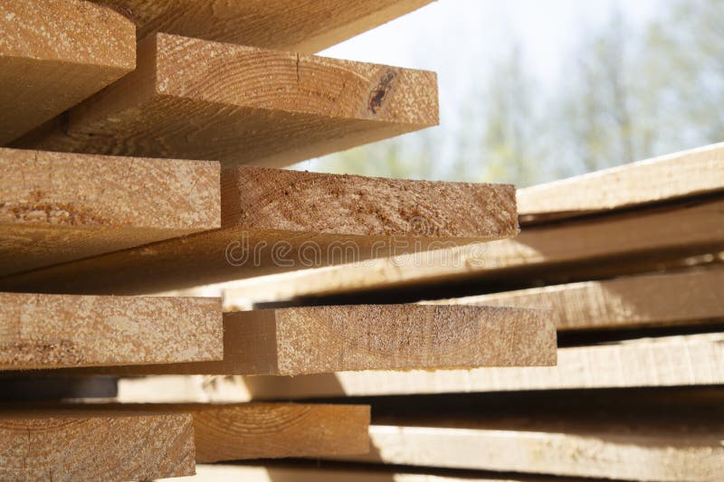 Edged Boards.Building Material Stock Image - Image of production ...