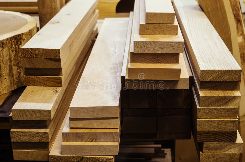 Edged Boards Stacked in Stacks Stock Photo - Image of billets, joiners ...