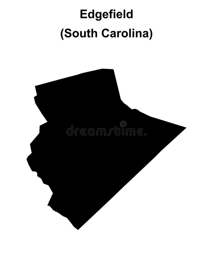 Edgefield outline map stock vector. Illustration of county - 361757081