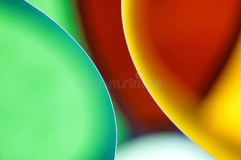 Edges of Coloured Card, Creating Curved Pattern. Stock Image - Image of ...