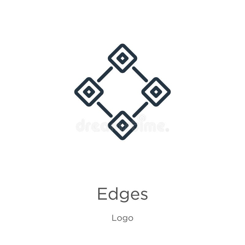 Edges Icon Vector Sign and Symbol Isolated on White Background, Edges ...