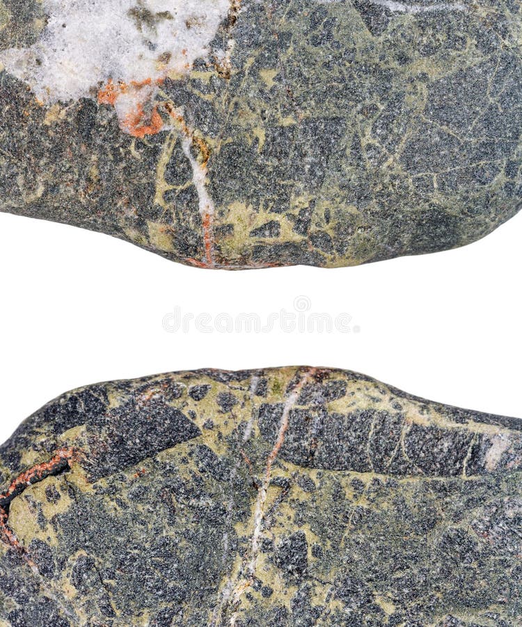 Edges of Two Pebbles Isolated on White Background Stock Photo - Image ...