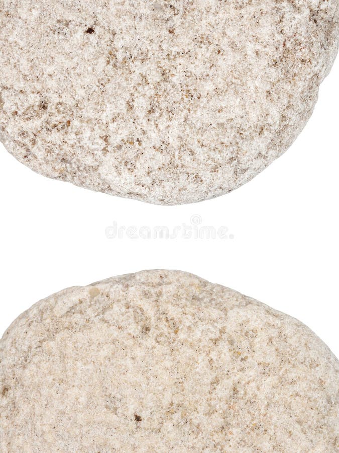 Edges of Two Pebbles Isolated on White Background Stock Image - Image ...