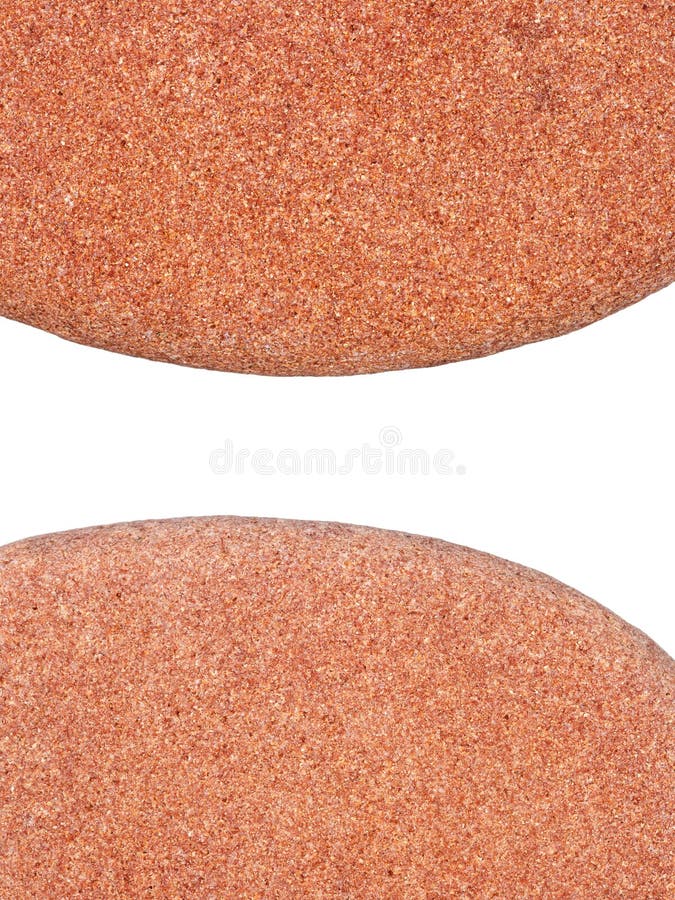 Edges of Two Pebbles Isolated on White Background Stock Image - Image ...