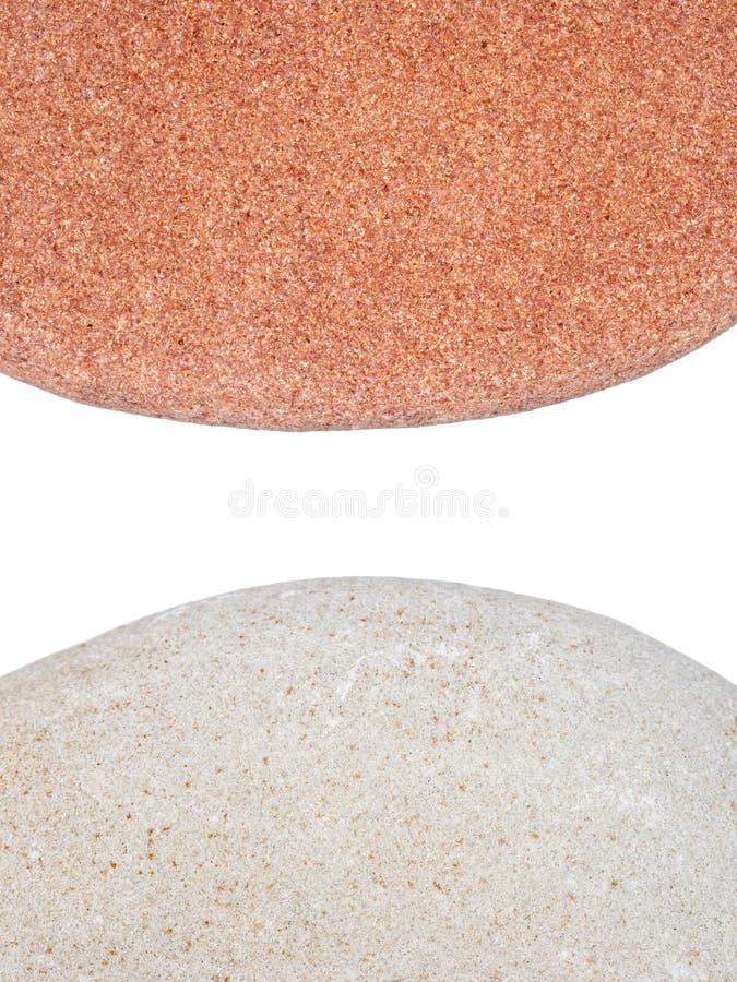Edges of Two Pebbles Isolated on White Background Stock Photo - Image ...