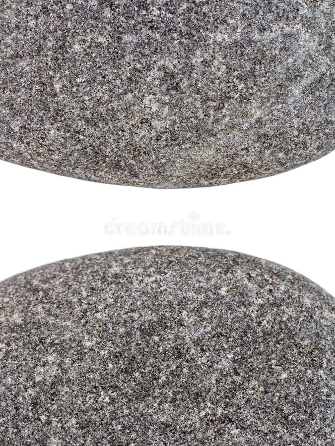 Edges of Two Pebbles Isolated on White Background Stock Photo - Image ...
