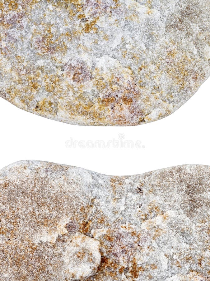 Edges of Two Pebbles Isolated on White Background Stock Photo - Image ...