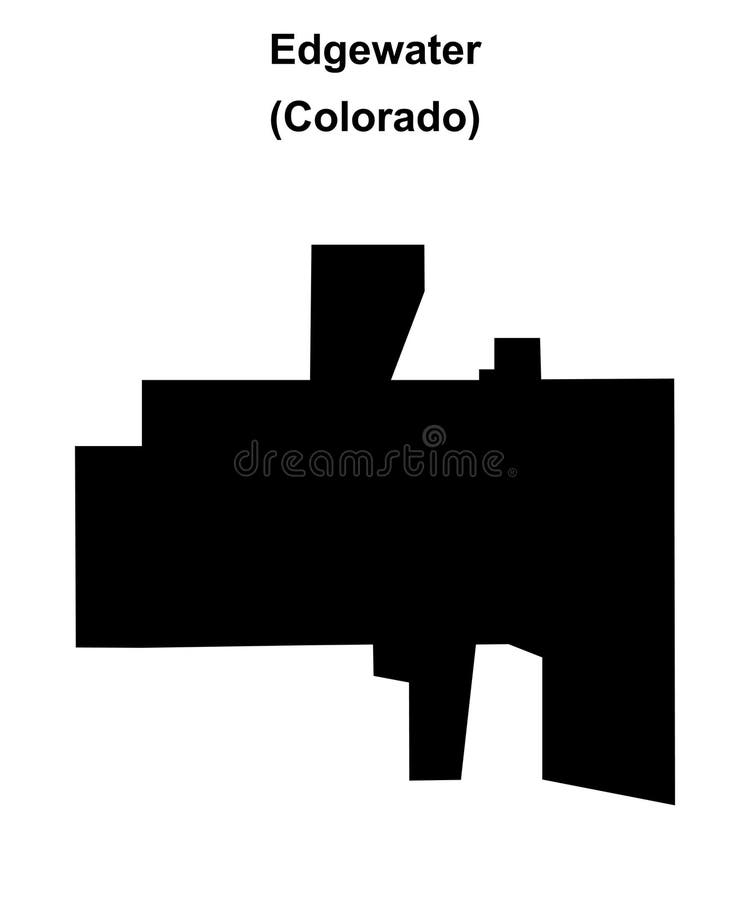 Edgewater outline map stock illustration. Illustration of borders ...