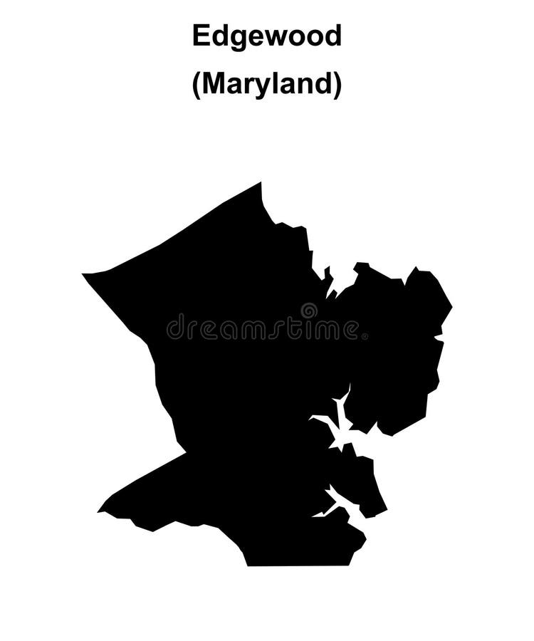 Edgewood outline map stock illustration. Illustration of tourism ...
