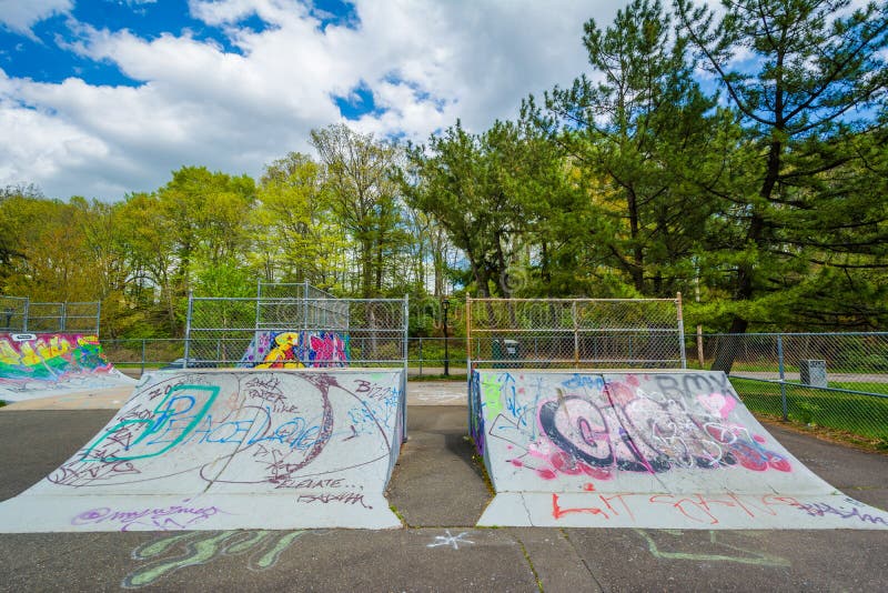 The Edgewood Skate Park, in New Haven, Connecticut Editorial Image ...