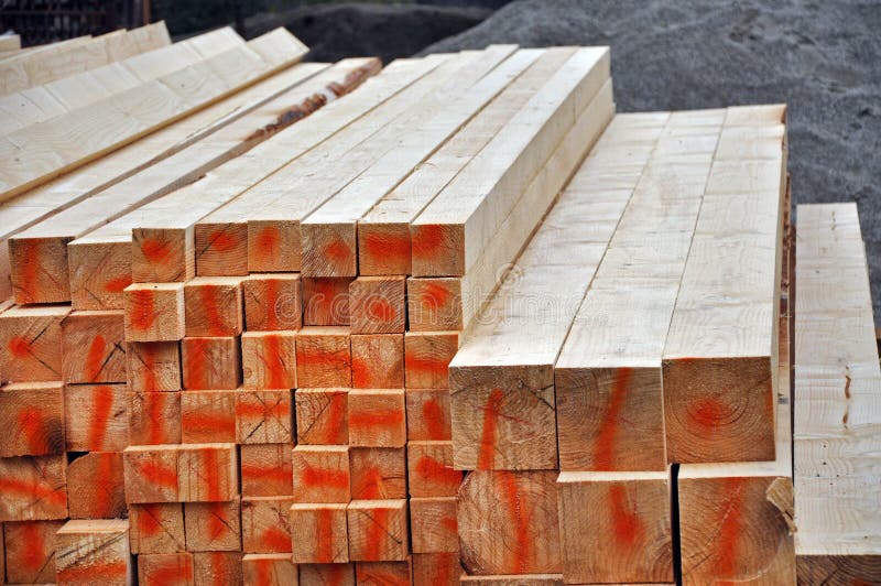 Edging board in stacks stock photo. Image of deal, brick - 26769496