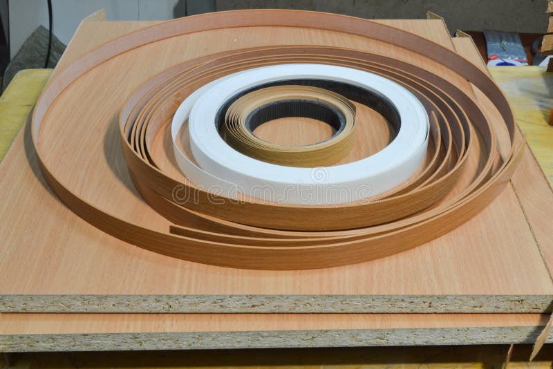 Edging for Furniture Elements Chipboard, Knife, PVC Stock Image - Image ...