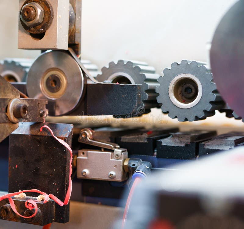 Edging PVC. Photo of Cutter Machine, Close-up Stock Photo - Image of ...