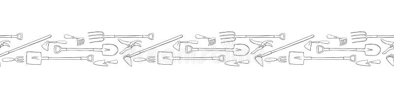Gardening Tools Border Stock Illustrations – 232 Gardening Tools Border ...