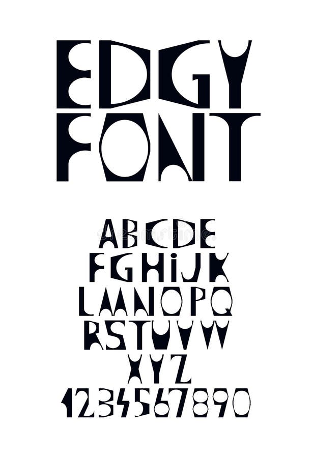 Edgy display font stock vector. Illustration of alphabet - 176538446