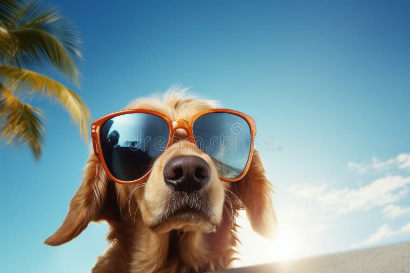 Edgy Dog Sunglasses. Generate Ai Stock Illustration - Illustration of ...