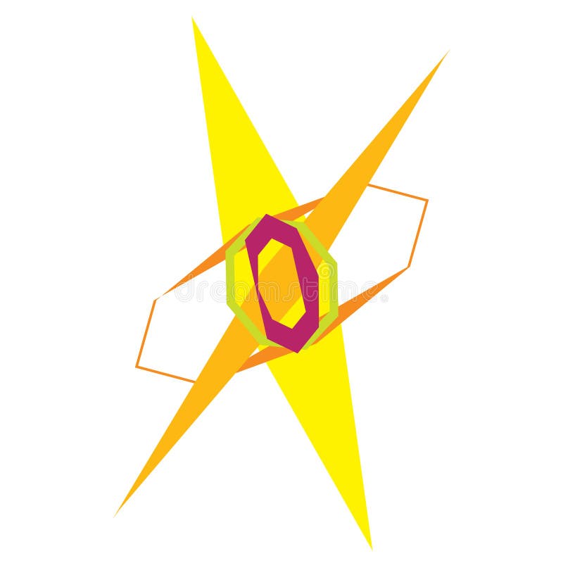 Edgy, Geometric Abstract Design Element. Pointy Abstract Shape Stock ...