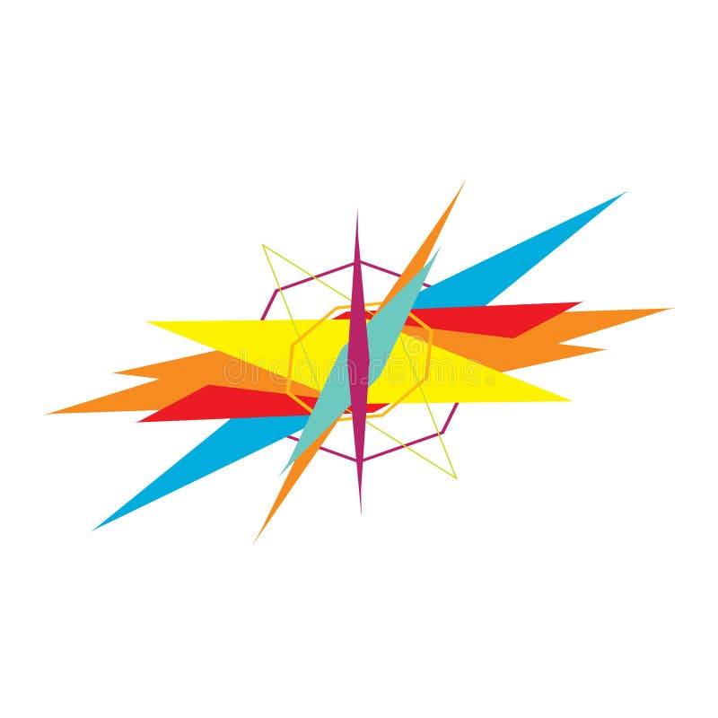 Edgy, Geometric Abstract Design Element. Pointy Abstract Shape Stock ...