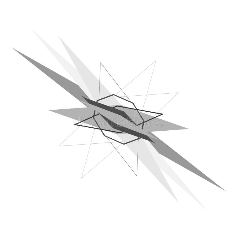 Edgy, Geometric Abstract Design Element. Pointy Abstract Shape Stock ...