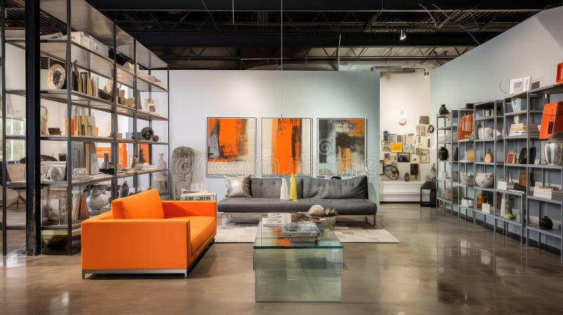 Edgy Interior Design Studio Stock Illustration - Illustration of ...