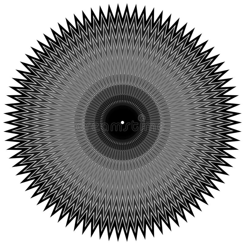 Edgy, Jagged Circular, Circle Element. Concentric Shapes with Di Stock ...