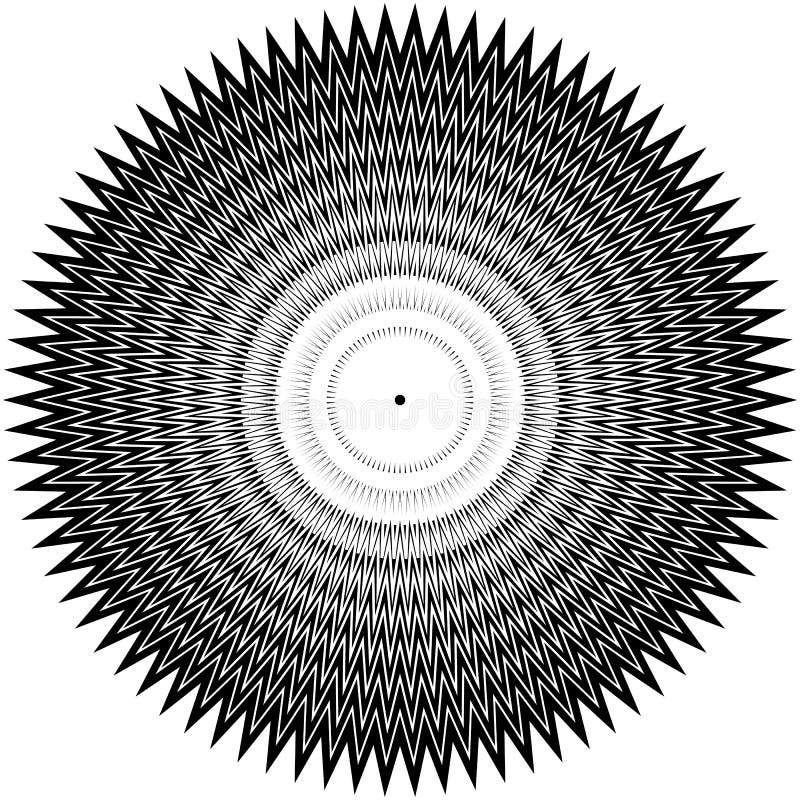 Edgy, Jagged Circular, Circle Element. Concentric Shapes with Di Stock ...