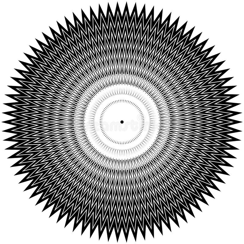 Edgy, Jagged Circular, Circle Element. Concentric Shapes with Di Stock ...