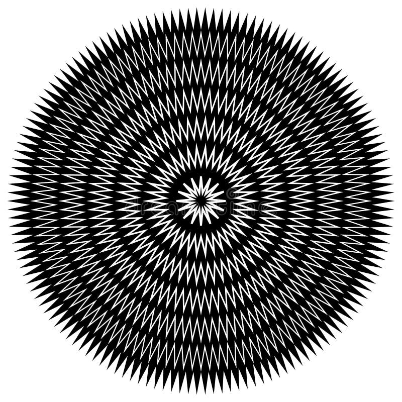 Edgy, Jagged Circular, Circle Element. Concentric Shapes With Di Stock ...